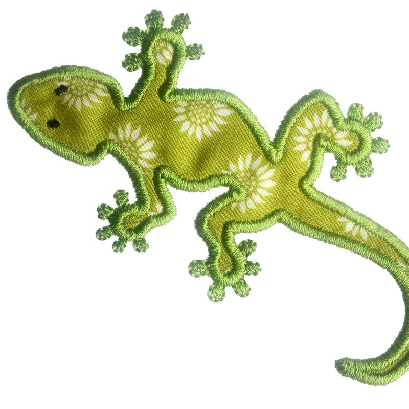Gecko Applique - Etsy