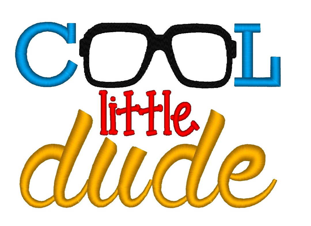 Cool Little Dude. INSTANT DOWNLOAD. Machine Embroidery Design Digitized ...