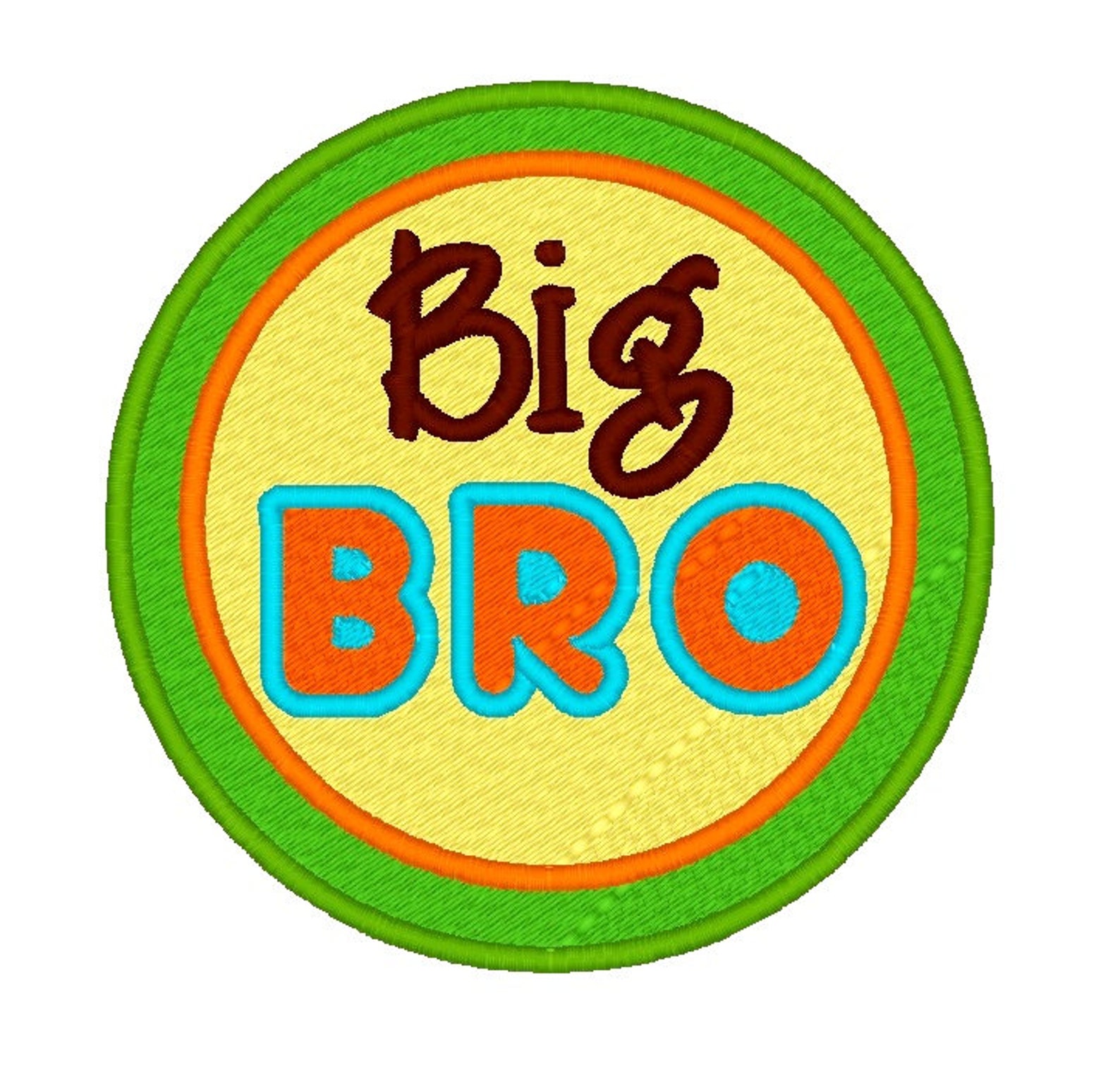 Big Brother Bro Double Frame Font Border Applique. INSTANT - Etsy