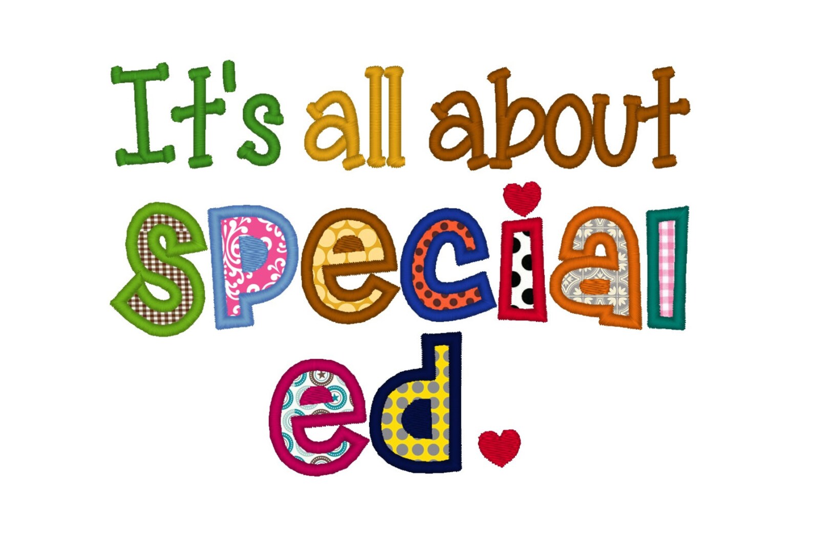 Its All About Special Ed. Applique. INSTANT DOWNLOAD. Machine ...