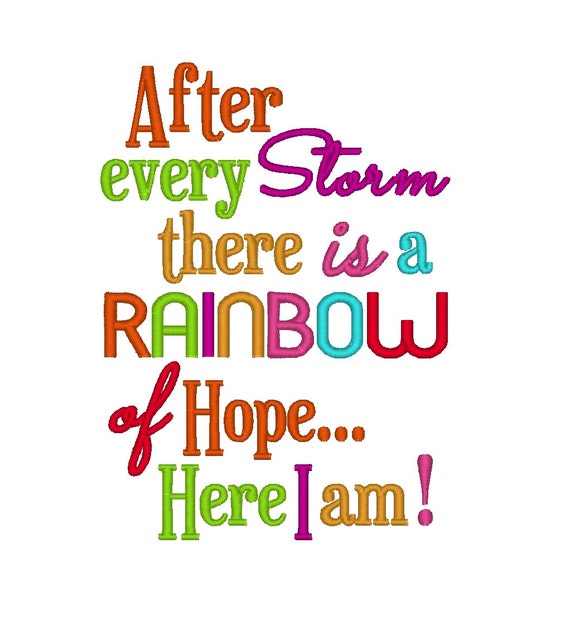 After Every Storm There is a Rainbow of Hope. Here I Am. - Etsy