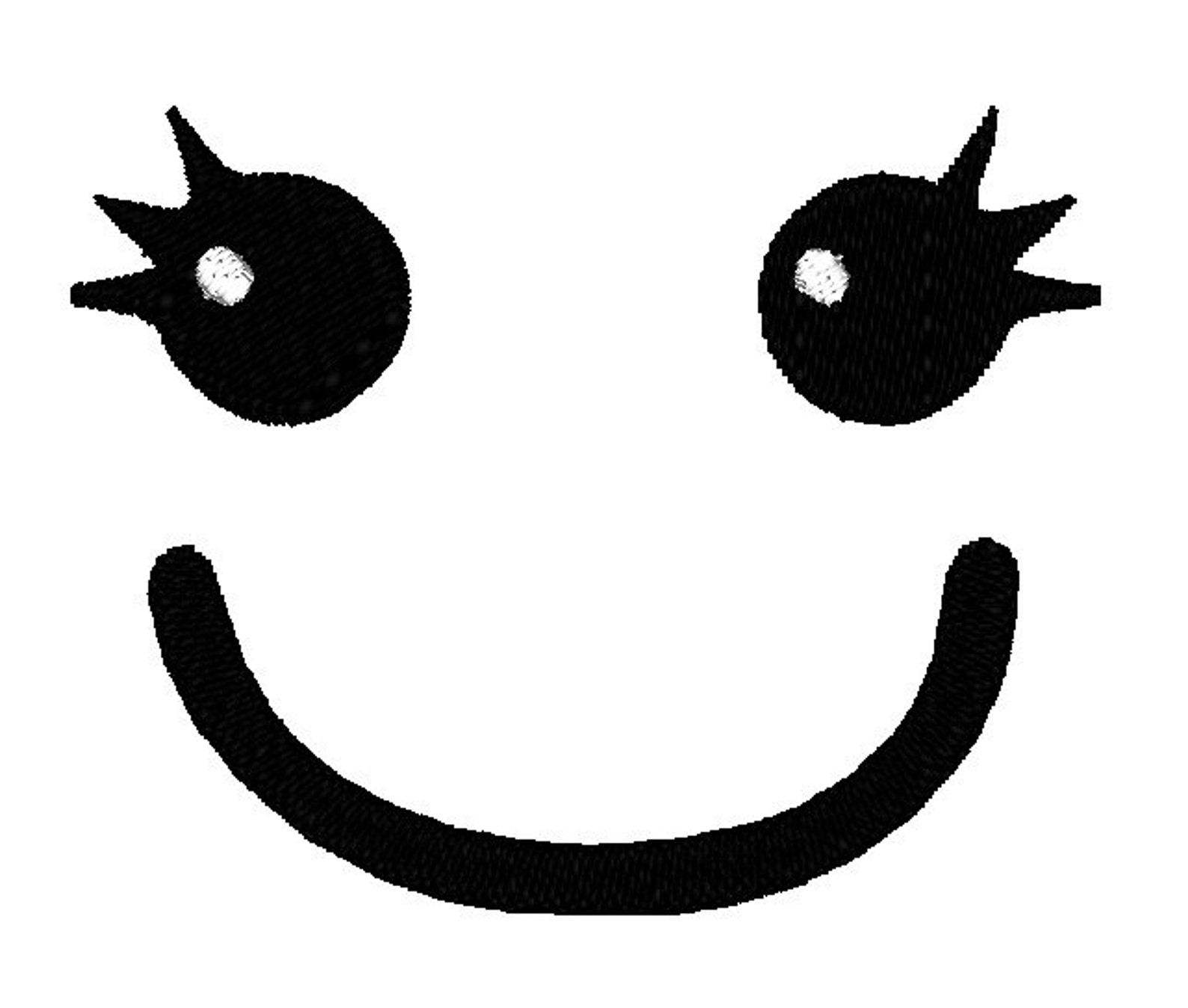 Kawaii Smile Face Fill & Applique Face. Instant Download | Etsy