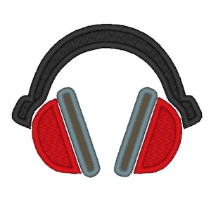 Music Headphones 1 Applique.instant DOWNLOAD Machine Embroidery Design ...