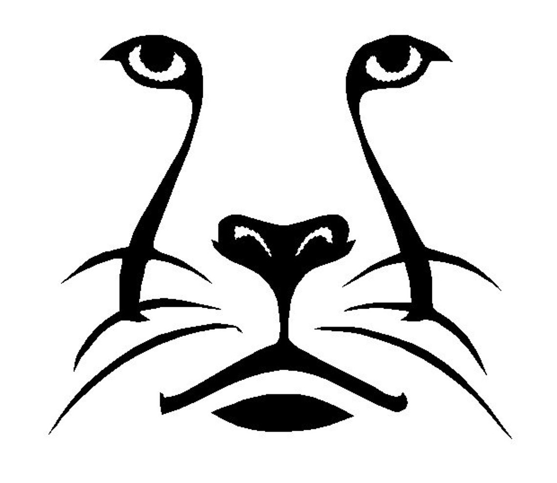 Big Cat Fill Outline. INSTANT DOWNLOAD Machine Embroidery | Etsy