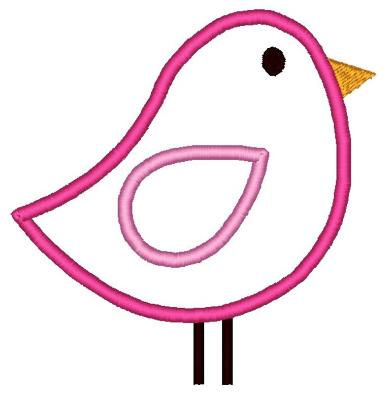 Bird Birdie Chick Applique. Machine Embroidery Design - Etsy