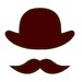Bowler Hat Moustache Mustache APPLIQUE. Instant Download Machine ...