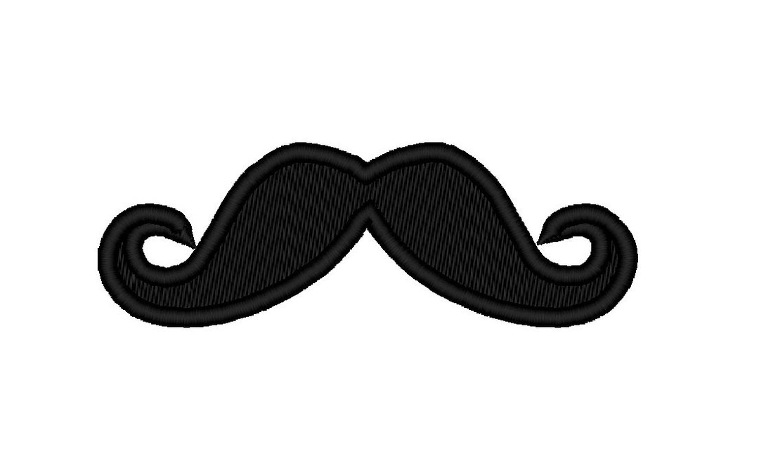 Moustache Mustache 003 Applique. INSTANT DOWNLOAD Machine Embroidery ...