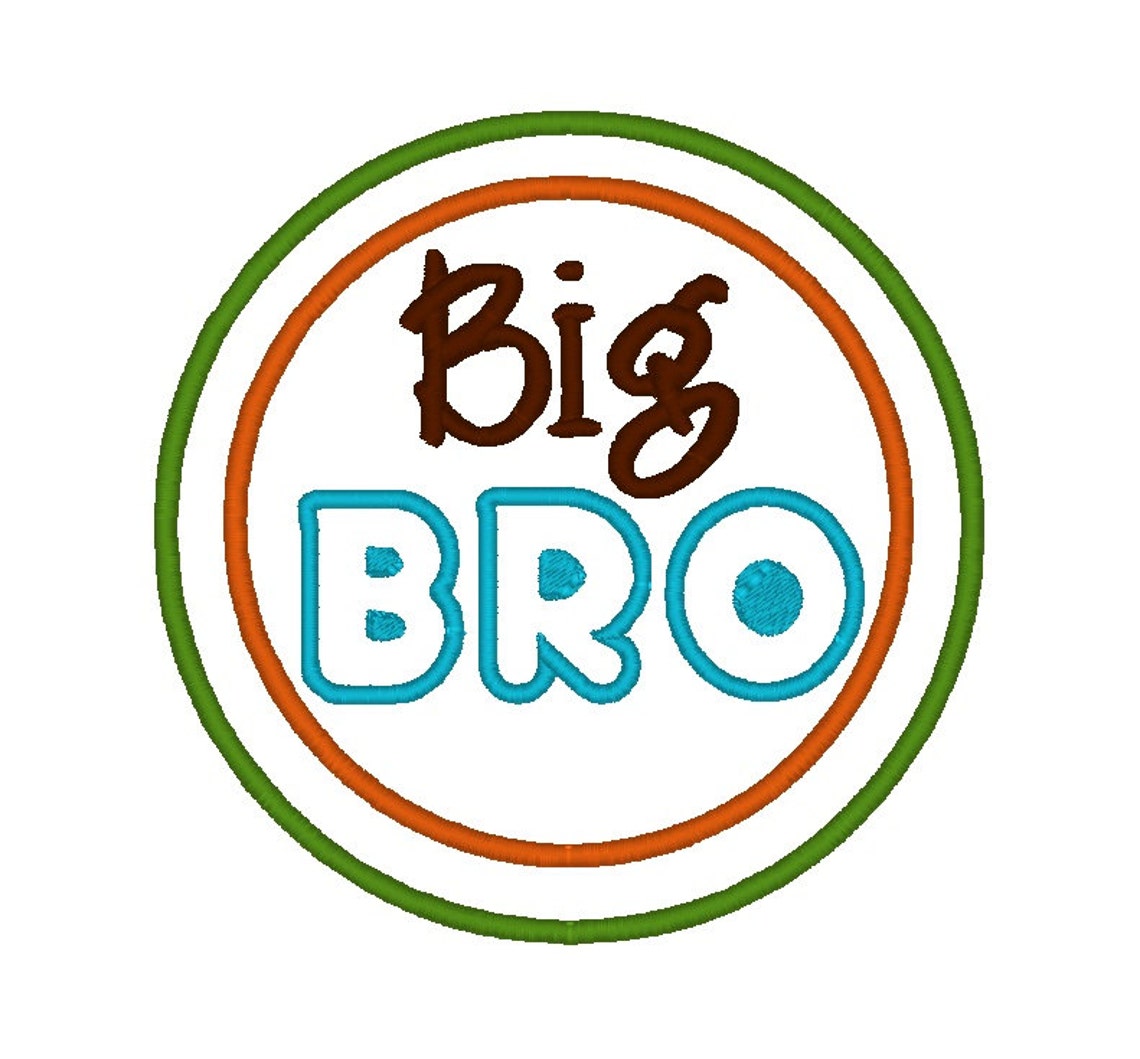 Big Brother Bro Double Frame Font Border Applique. INSTANT | Etsy