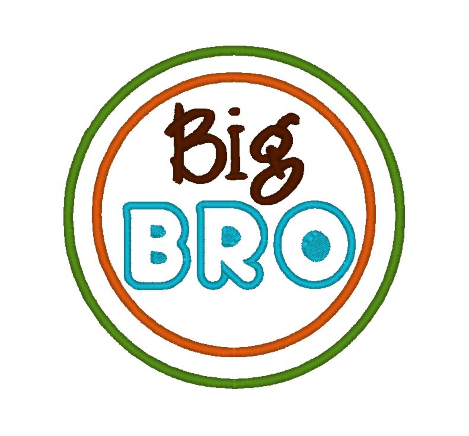 Big Brother Bro Double Frame Font Border Applique. INSTANT | Etsy