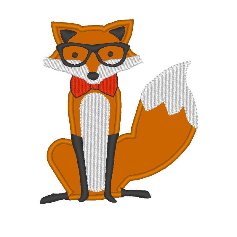 Fox Applique Design - Etsy