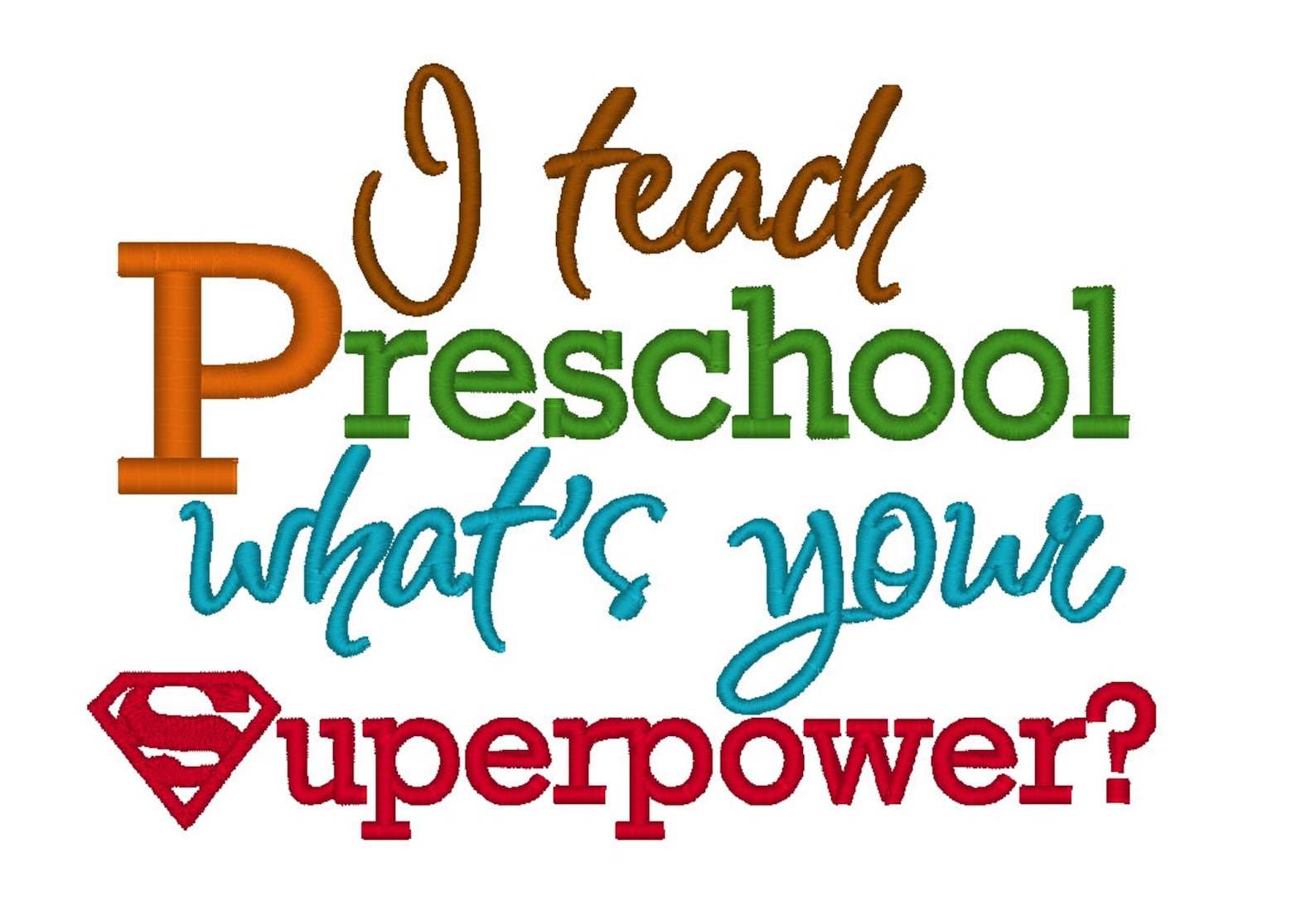 I Teach Preschool Whats Your Superpower Satin. INSTANT - Etsy