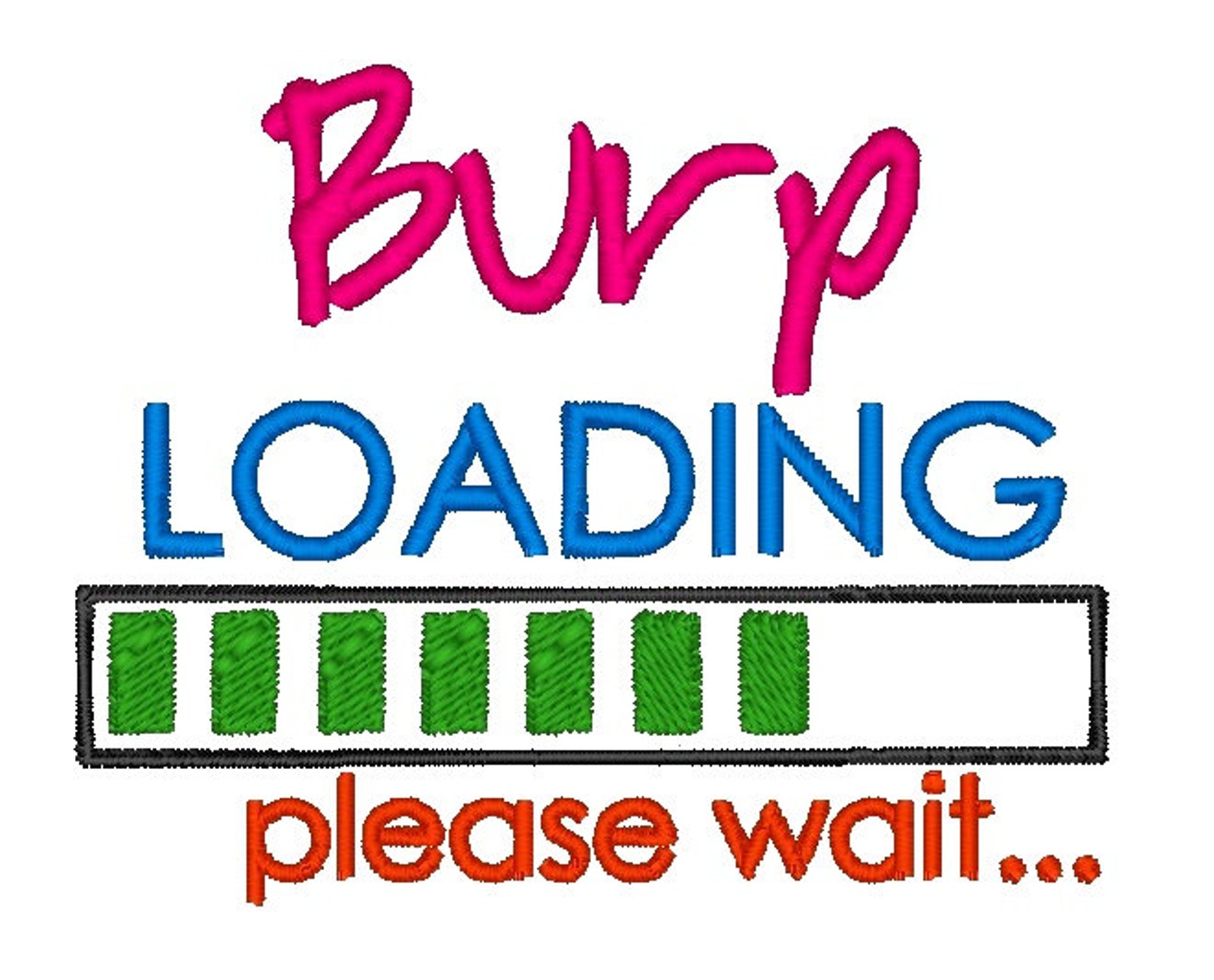 BURP Loading INSTANT DOWNLOAD. Machine Embroidery Design | Etsy