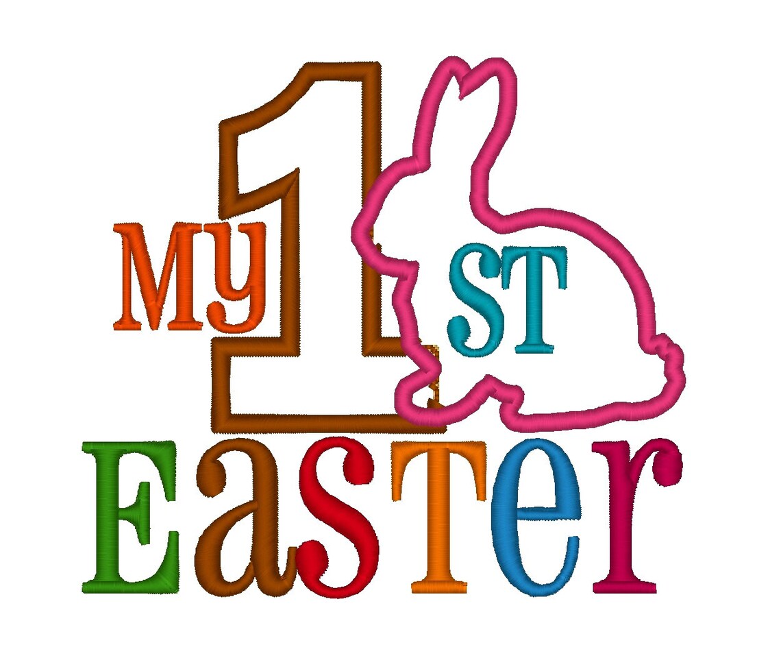 My First Easter APPLIQUE Bunny Rabbit. Instant Download | Etsy