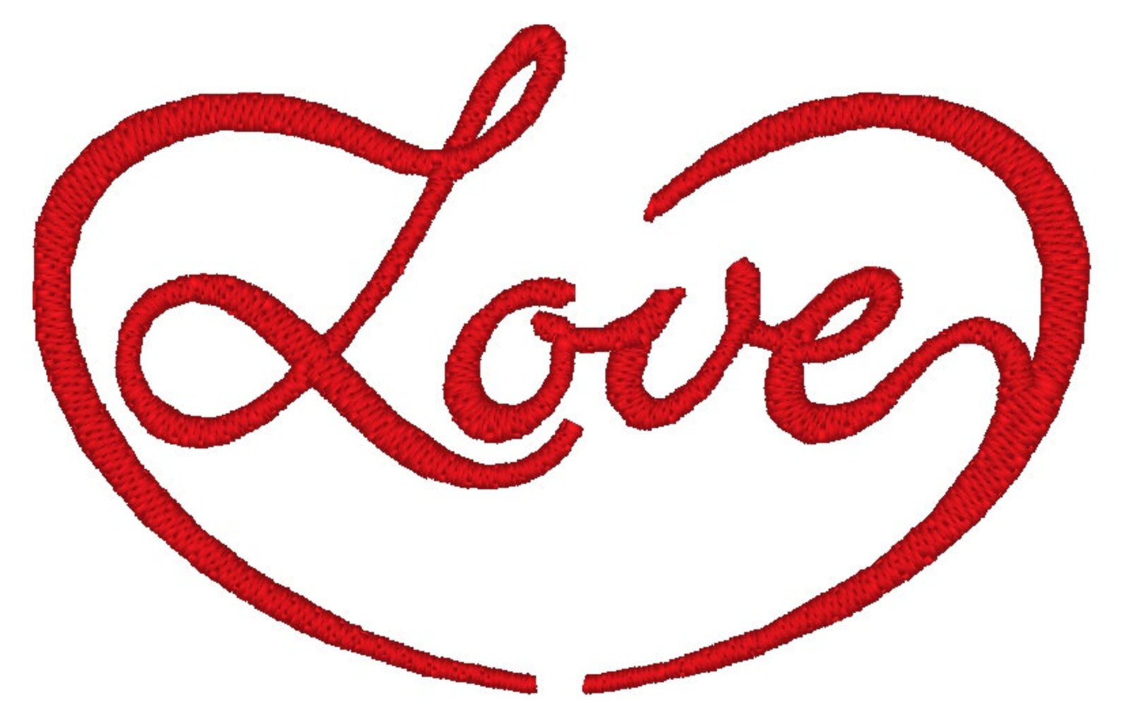 Love Word Heart Valentine FILL and SATIN Outline. INSTANT - Etsy