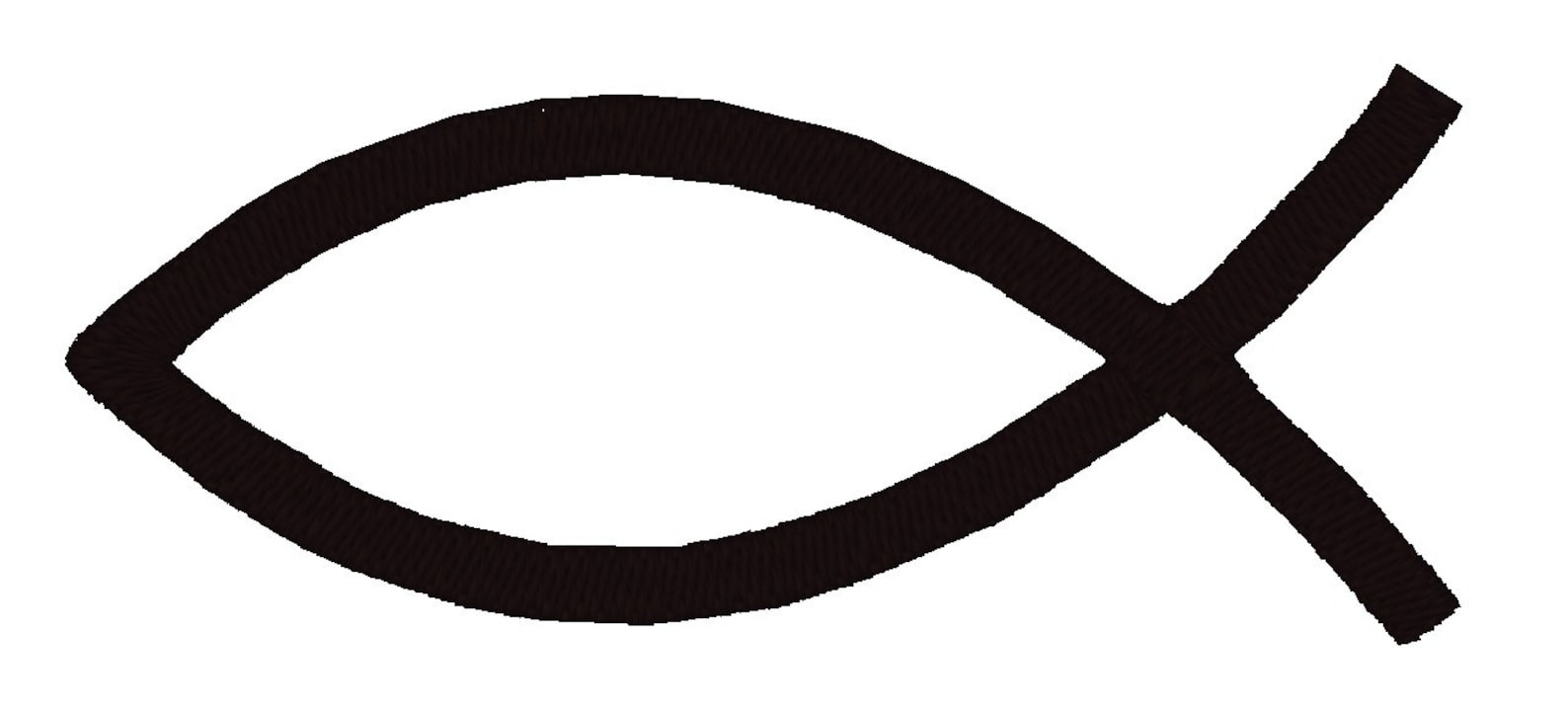 Ichthys Christian Fish Symbol Outline & Applique. Instant - Etsy