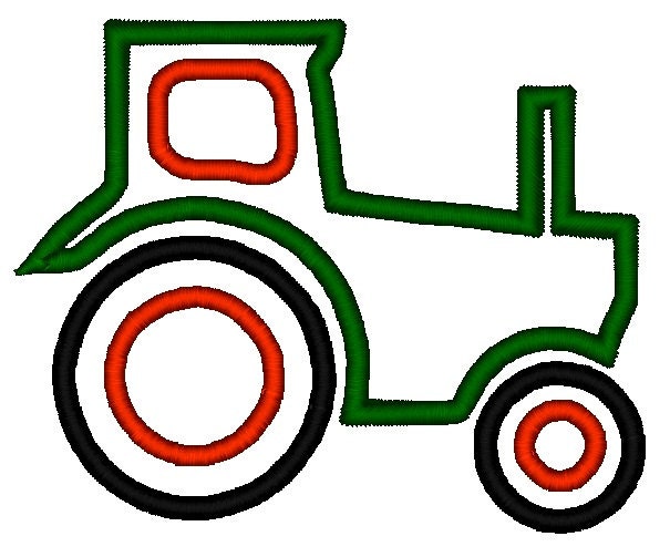 Tractor Applique. INSTANT DOWNLOAD Machine Embroidery Design Digitized ...