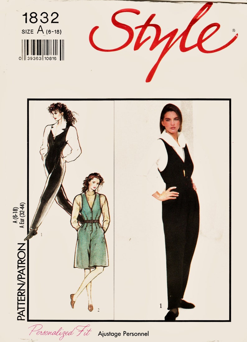 Retro STYLE Sewing Pattern 1832 Fitted Jumpsuit or Romper - Etsy