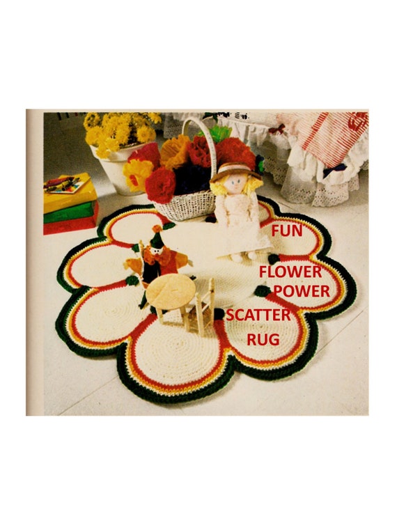 Digital Download Groovy Flower Power Crochet Rug Pattern | Etsy