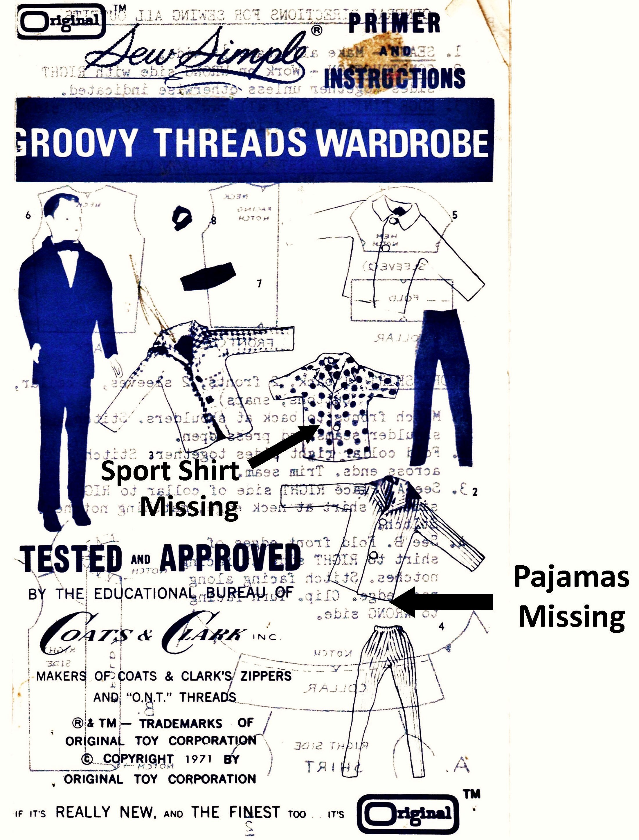 Fabulous Find Ken's Groovy Threads Wardrobe From 1971 Sew Simple Pre ...