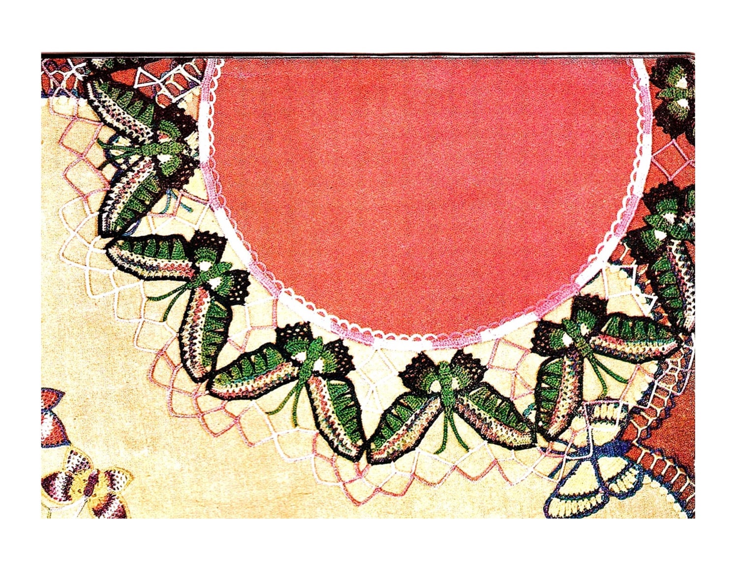 Digital Download Crochet Butterfly Edging Patterns 40's - Etsy