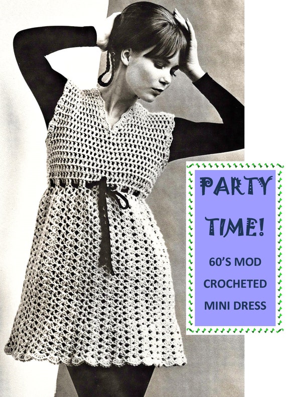 Digital Download MOD Go-go Girl Crocheted Dress Pattern Bust | Etsy