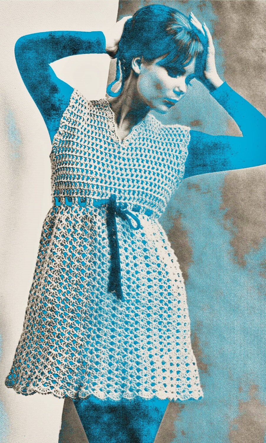 Digital Download MOD Go-go Girl Crocheted Dress Pattern Bust Sz 30-42 ...