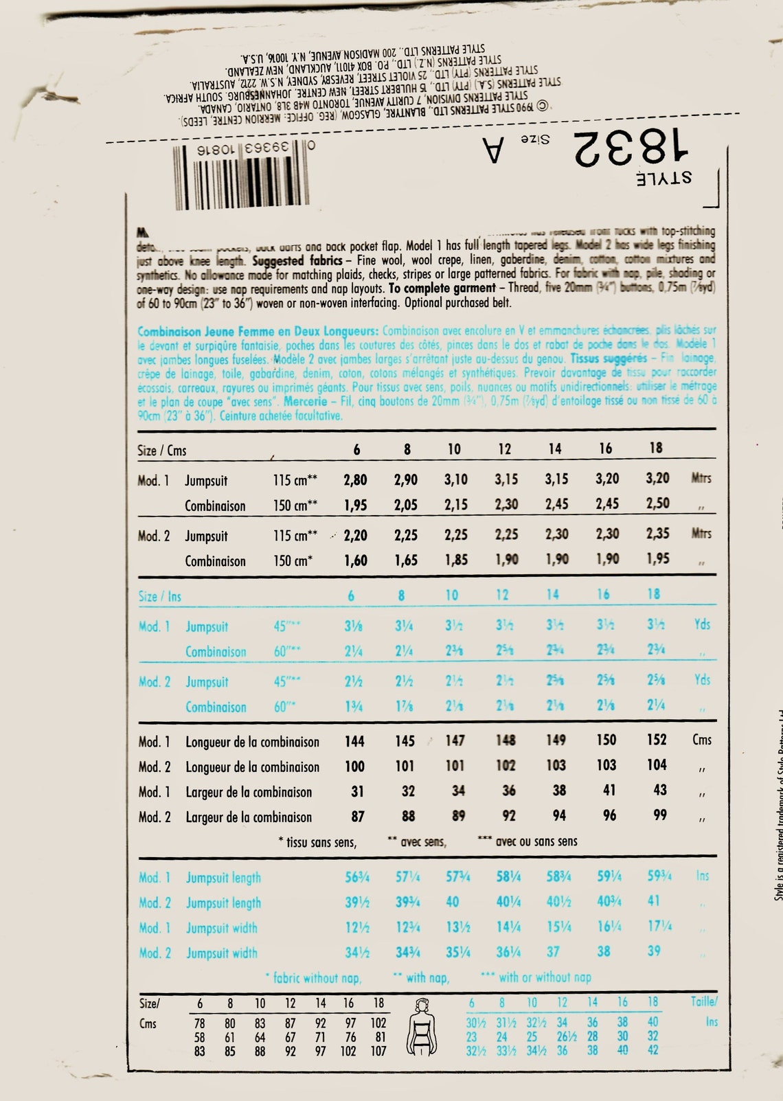 Retro STYLE Sewing Pattern 1832 Fitted Jumpsuit or Romper - Etsy