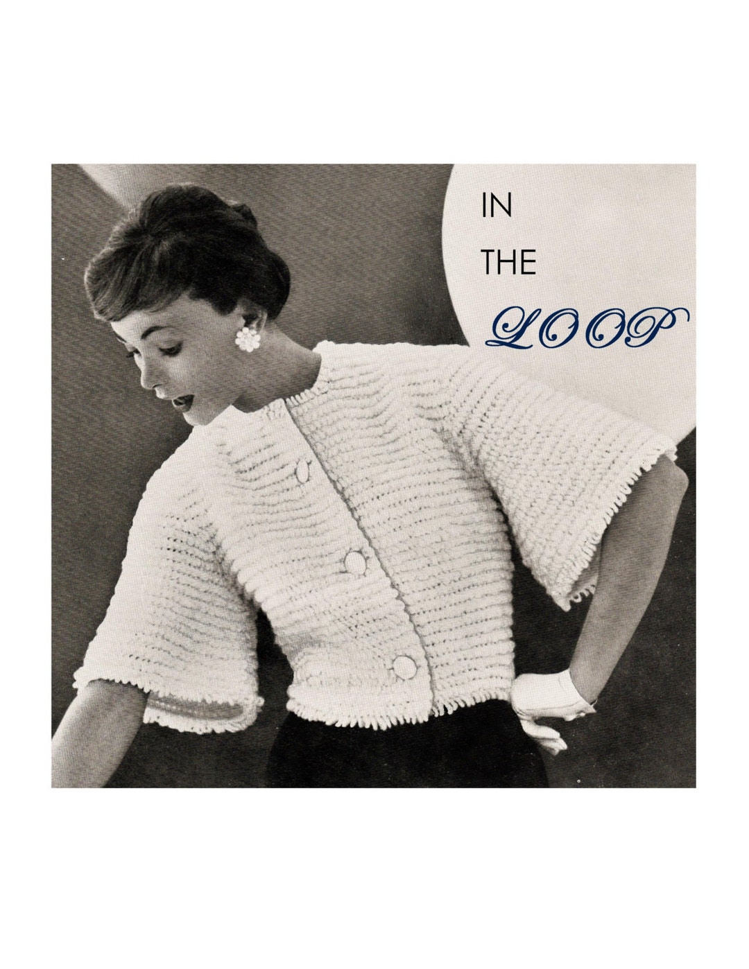 Digital Download Crochet Loop Stitch Women's Crop Jacket - Etsy