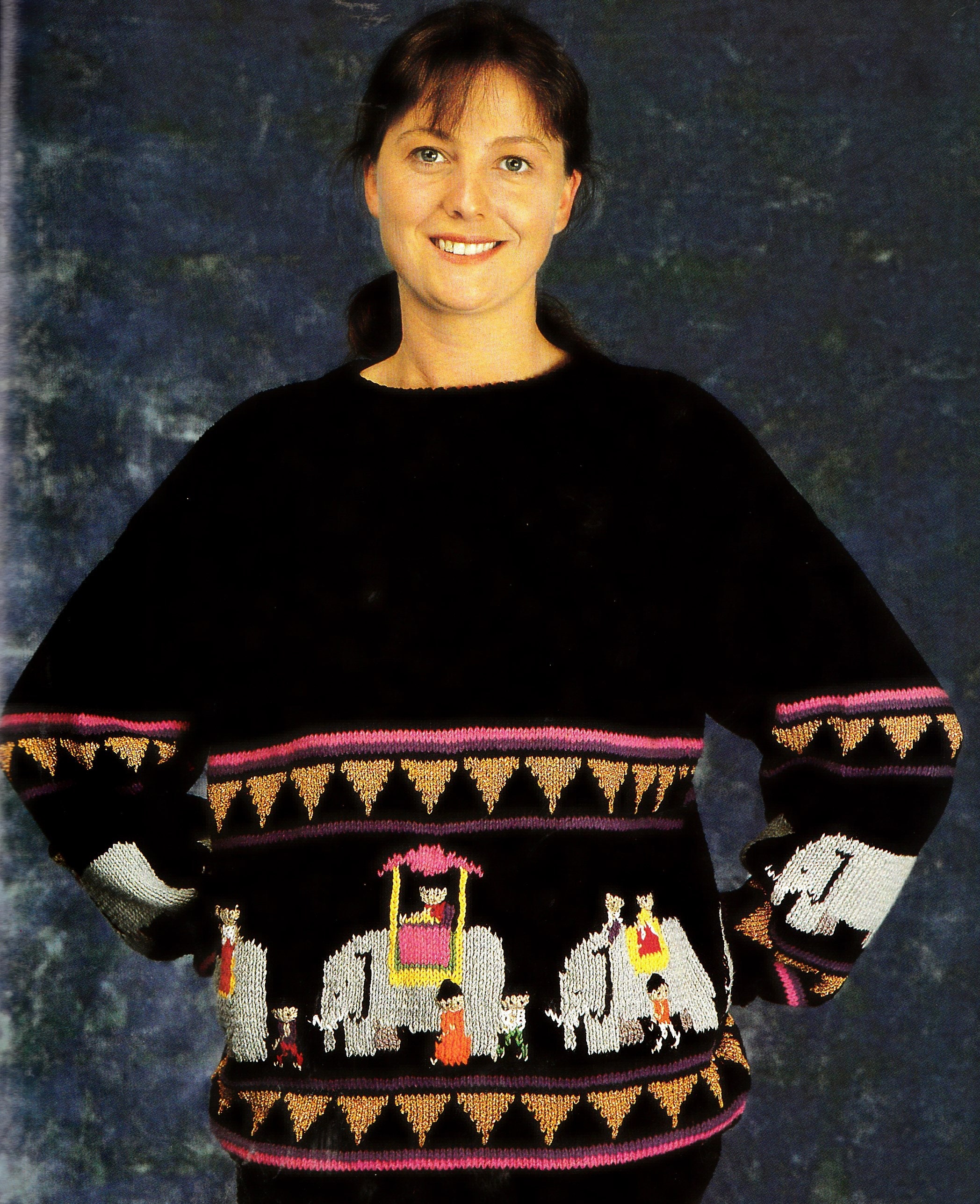 Retro the Picture Knitting Book Hardback by Rosalie Lane 1994 Printed ...