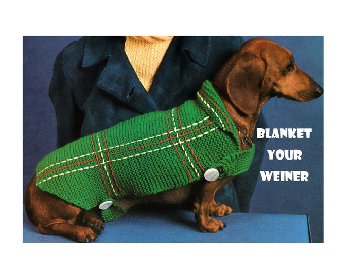 Digital Download Cozy Knit Dachshund Sweater Pattern Fun - Etsy