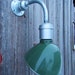 Relektrik™ Vintage Barn 8" Ivanhoe Angled Green Porcelain Wall Light ...