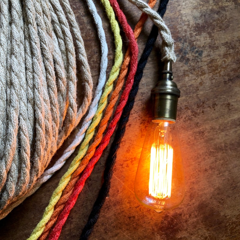 Rope Pendant Light - Etsy