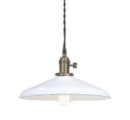 Porcelain Enamel Shade: 12" Rounded Metal Design, Choose Color - Top ...
