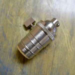 Uno Threaded Light Socket, Solid Brass, Vintage Knob, Shade Fitters ...