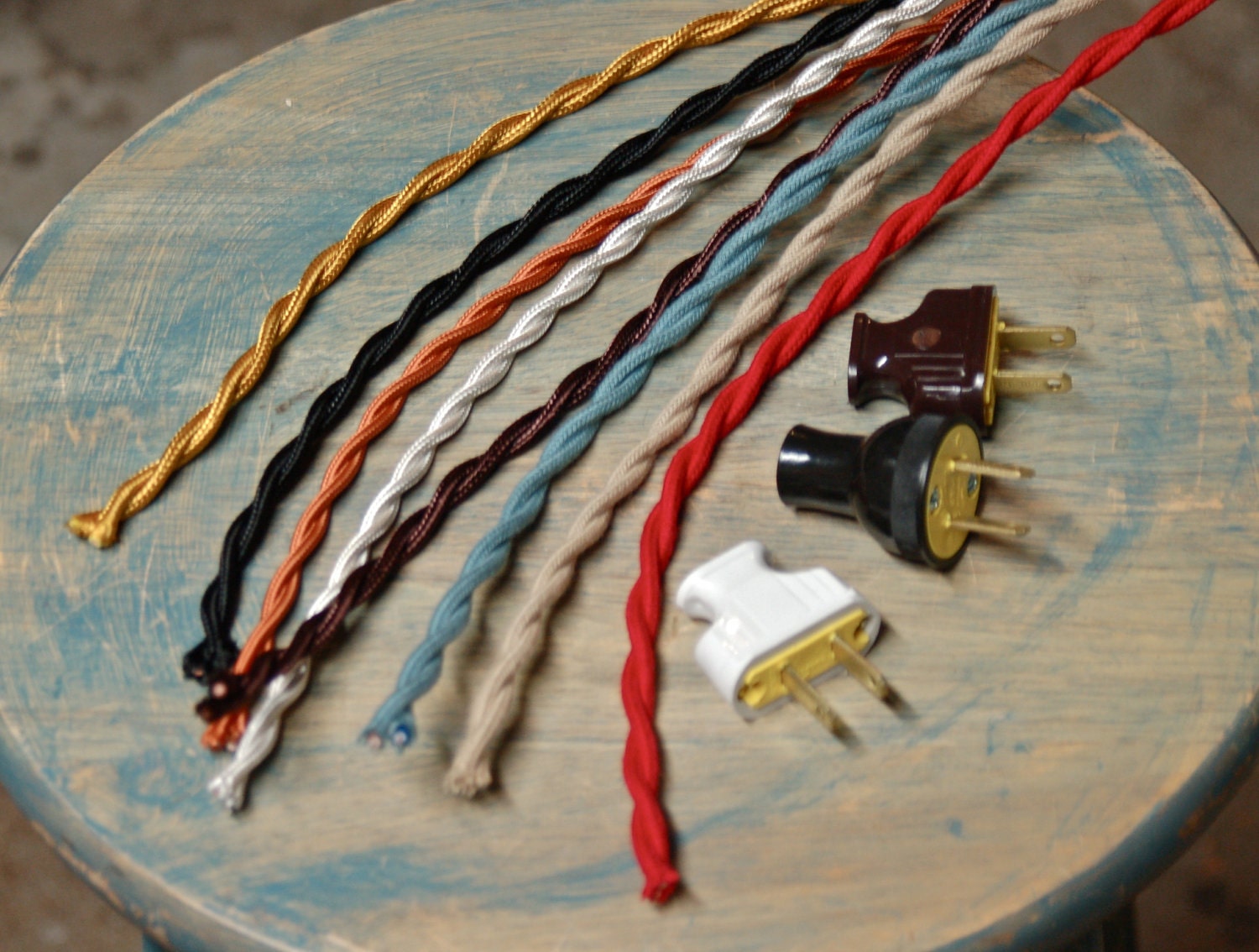 Custom Length Cord W/ Plug Attached 26 Color Options Twisted - Etsy