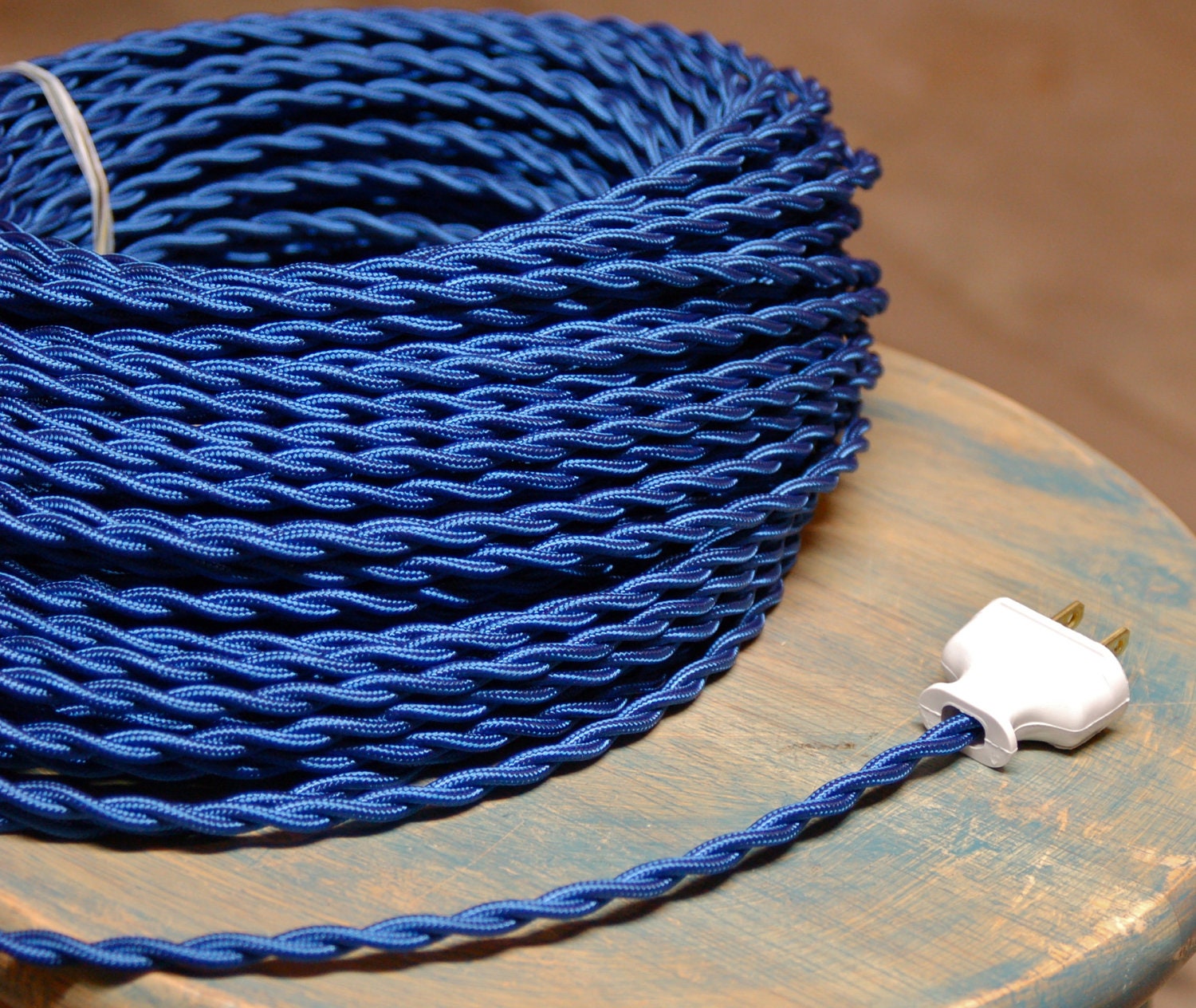 6 Feet: Royal Blue Twisted Cloth Covered Wire Vintage Style - Etsy