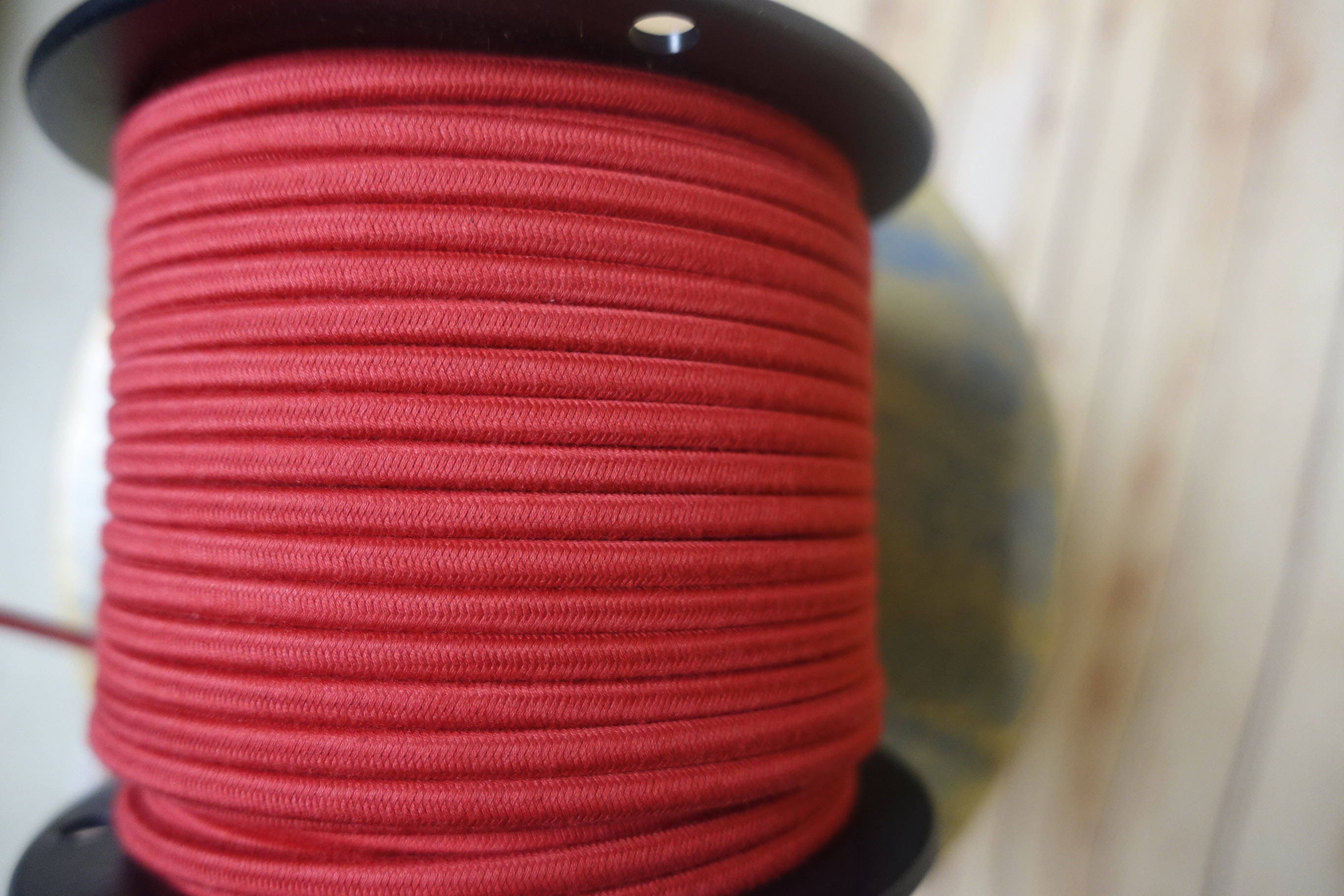 6 Feet: Red 2-wire Cloth Covered Cord, Vintage Style Cloth Electrical ...