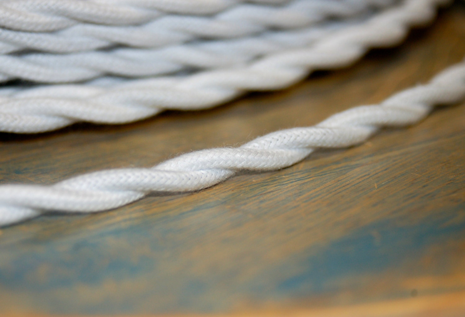 6 Feet: White Cotton Twisted Cloth Covered Wire Vintage Style | Etsy