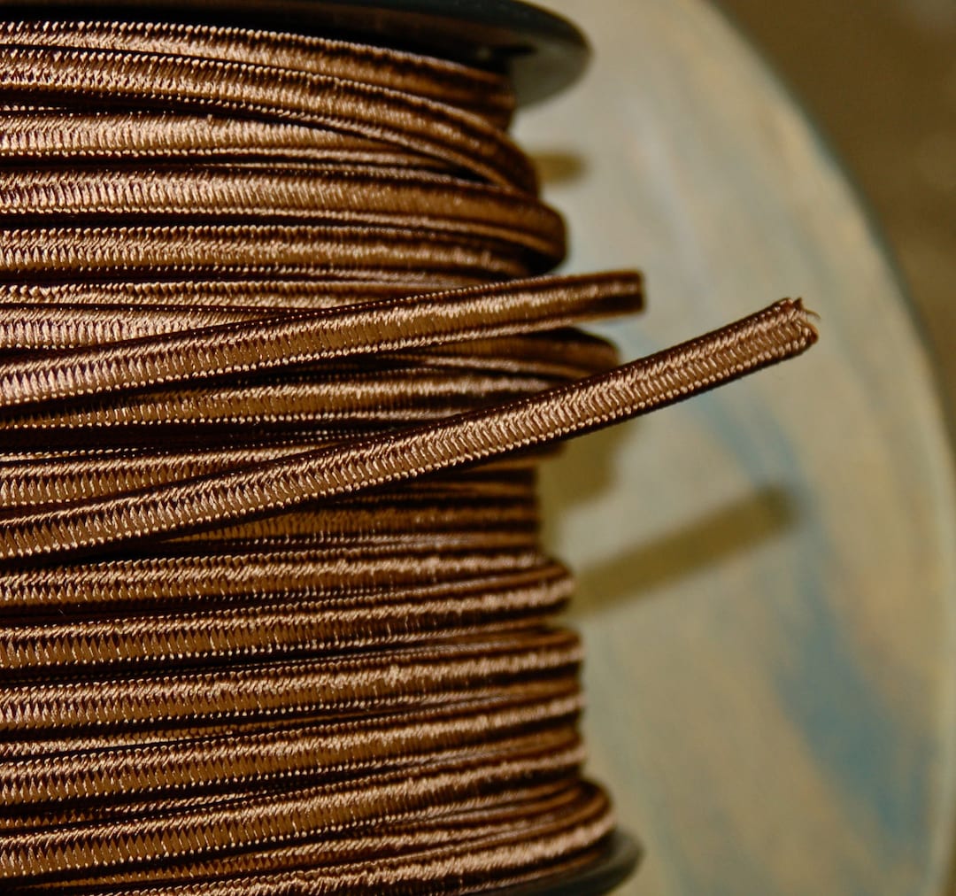 6 Feet: Brown Rayon 2-wire Cloth Covered Cord, Vintage Style Cloth ...