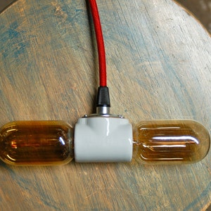 Two Sided Porcelain Light Socket - Twin Lamp Holder, Double Bulbs - Top ...