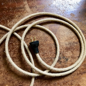 20 Feet: Jute Covered Round Cord, Choose 2 or 3 Wire, Rope Look Vintage ...