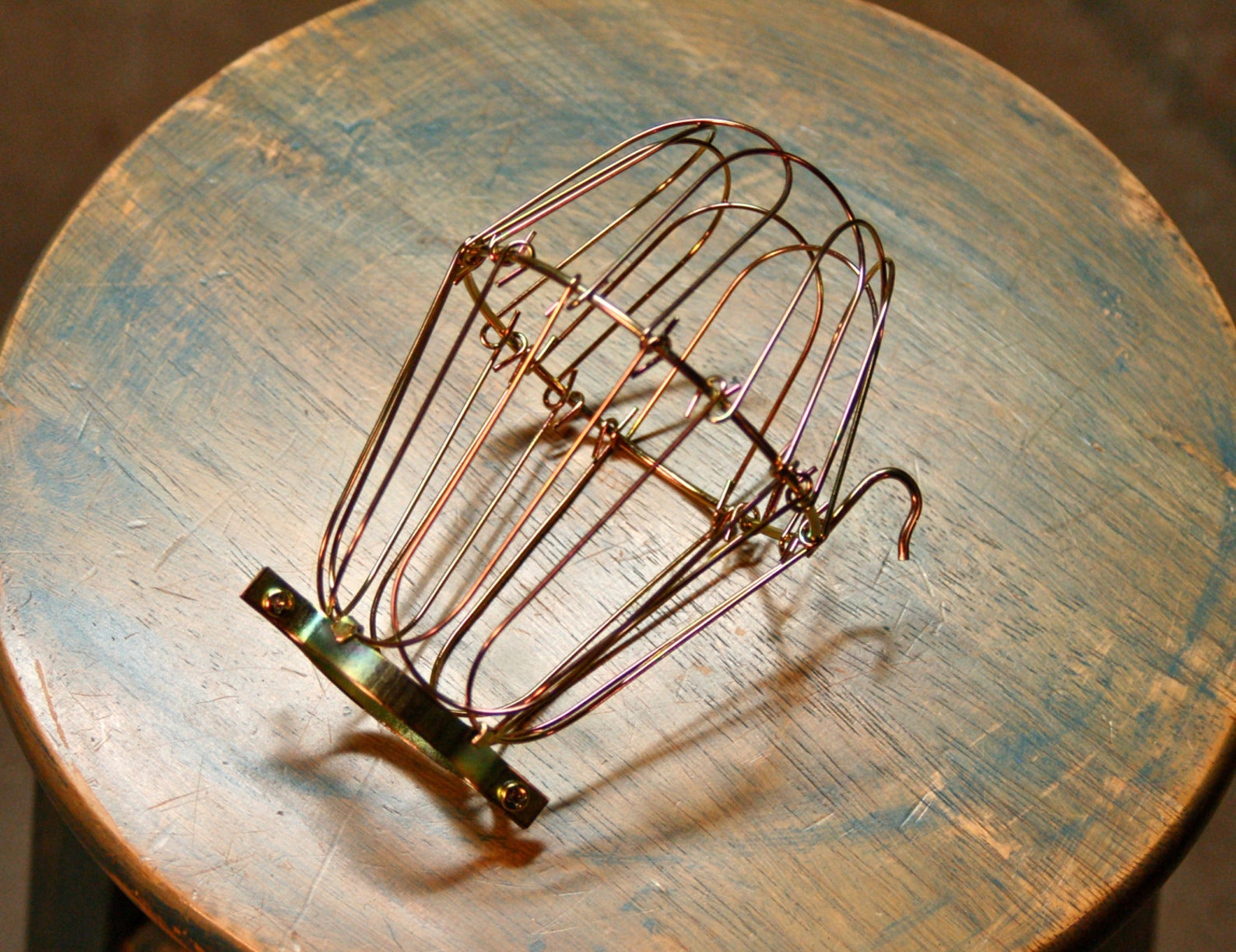 Brass Wire Bulb Cage, Clamp on Lamp Guard, for Vintage Trouble Lights ...