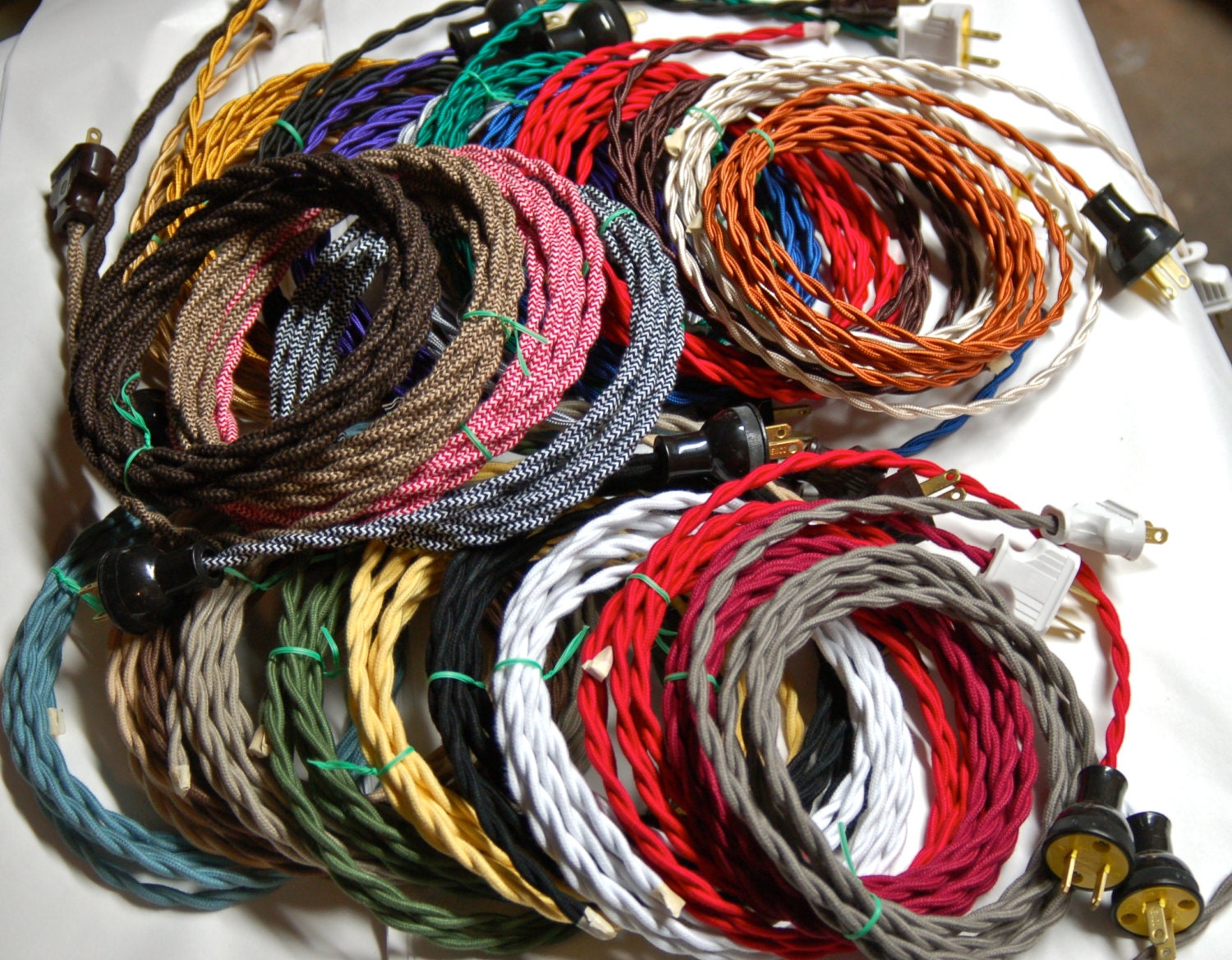 25 Feet Cloth Wire Free US Shipping 20 COLOR OPTIONS - Etsy
