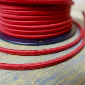 6 Feet: Red 2-wire Cloth Covered Cord, Vintage Style Cloth Electrical ...