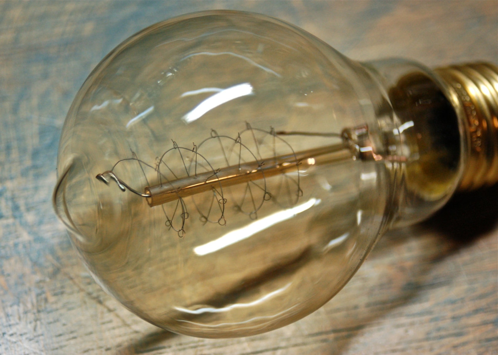 Edison Globe Light Bulb 60 Watt Antique Spiral Filament Etsy