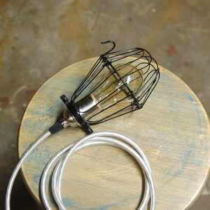 Black Wire Bulb Cage, Clamp on Lamp Guard, for Vintage Trouble Lights ...