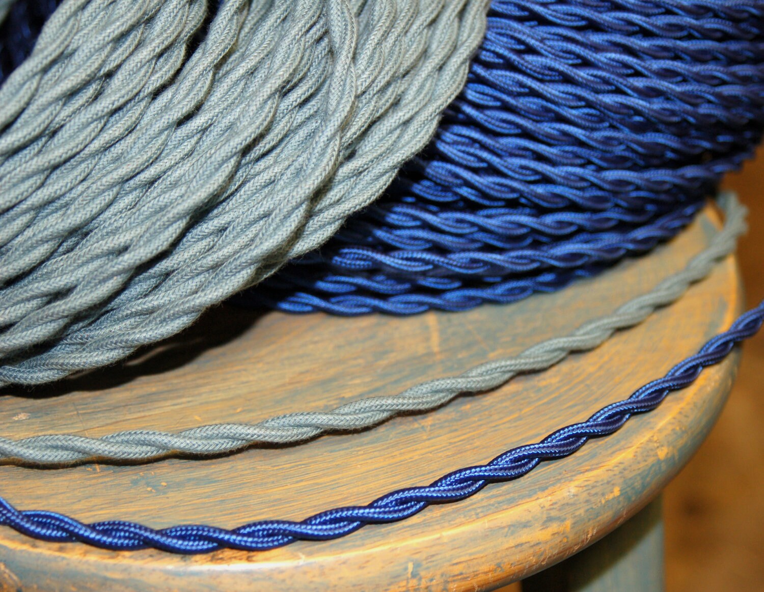6 Feet: Royal Blue Twisted Cloth Covered Wire Vintage Style - Etsy