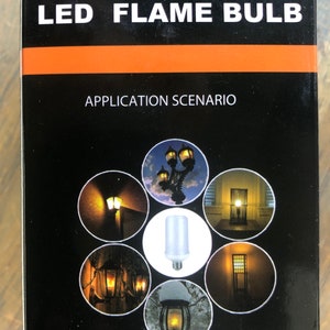 LED Flame Effect Candelabra Light Bulb - Simulated Fire Flicker Lamp ...