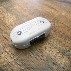 Inline Cord Switch - Cooper Vintage Style Rocker Feed Thru Switch - Top ...