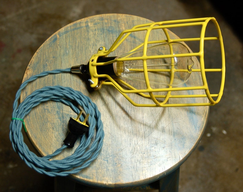 Yellow Bulb Guard Clamp on Lamp Cage for Vintage Trouble | Etsy